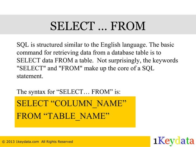 SQL Tutorial - Basic Commands | PPT | Databases | Computer Software and Applications