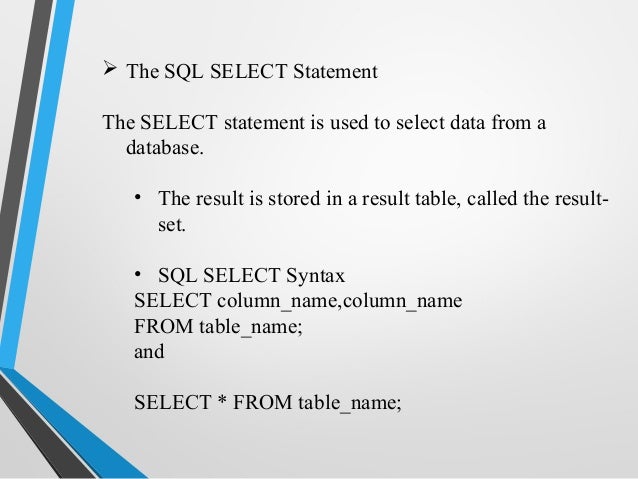 Sql Tutorials