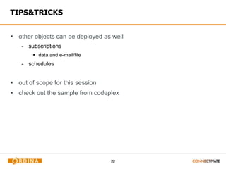 SQLUG MSBUILD SSRS Deployments | PPTX | Programming Languages | Computing