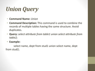 Structured Query Language(SQL) | PPT