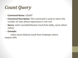 Structured Query Language(SQL) | PPT