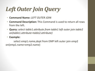 Structured Query Language(SQL) | PPT