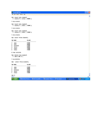 Sql update and retrieve | DOCX | Databases | Computer Software and Applications