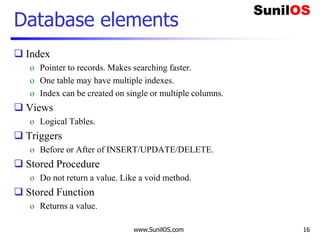 SQL Core Concept | PPT