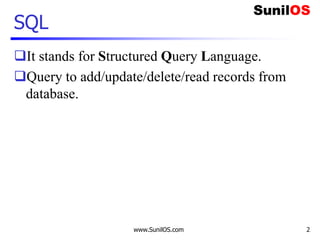 SQL Core Concept | PPT