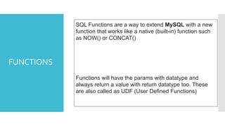 Sql views, stored procedure, functions | PDF