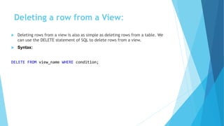 Sql viwes | PPT
