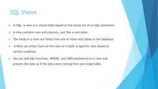 Sql viwes | PPT