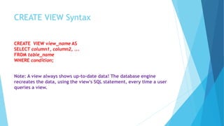 Sql viwes | PPT