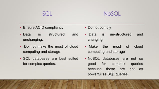 Sql vs no sql | PPTX