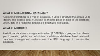 Sql vs no sql | PPTX