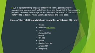SQL VS NoSQL | PPTX