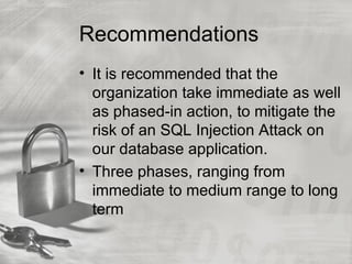 Sql vulnerability advisory presentation | PPT