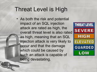 Sql vulnerability advisory presentation | PPT