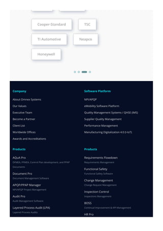 SQM Platform -Omnex systems | PDF
