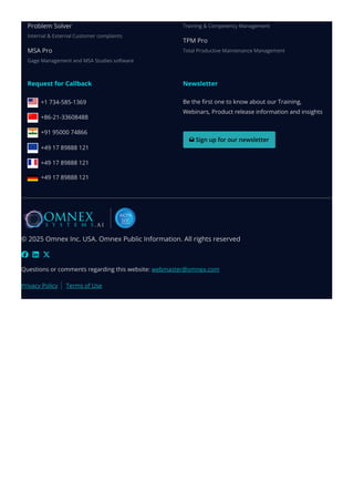 SQM Platform -Omnex systems | PDF