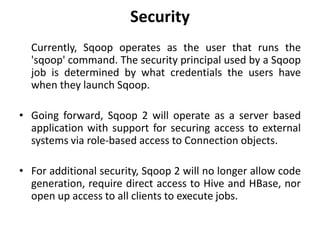 SQOOP AND IOTS ARCHITECTURE AND ITS APPLICATION.ppt