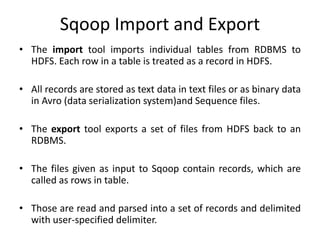 SQOOP AND IOTS ARCHITECTURE AND ITS APPLICATION.ppt