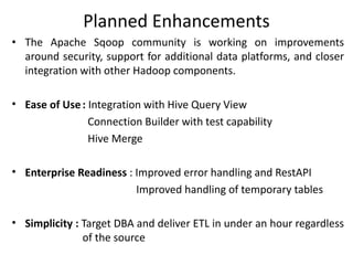 SQOOP AND IOTS ARCHITECTURE AND ITS APPLICATION.ppt