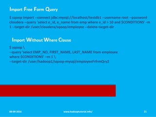 Sqoop Explanation with examples and syntax | PDF
