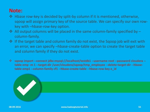 Sqoop Explanation with examples and syntax | PPT