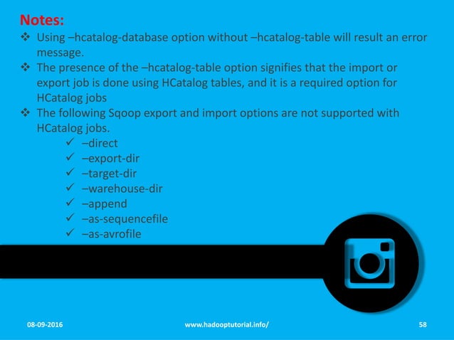 Sqoop Explanation with examples and syntax | PPT