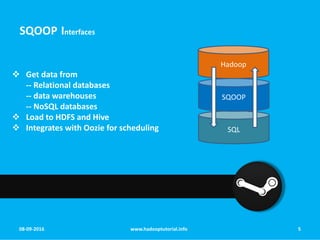 Sqoop Explanation with examples and syntax | PPT