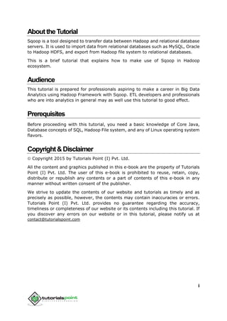 Sqoop tutorial | PDF
