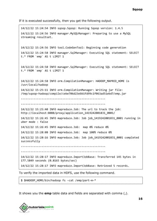 Sqoop tutorial | PDF