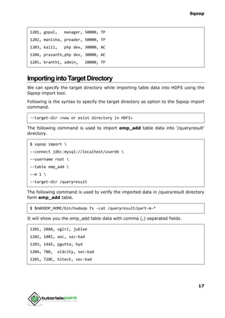 Sqoop tutorial | PDF
