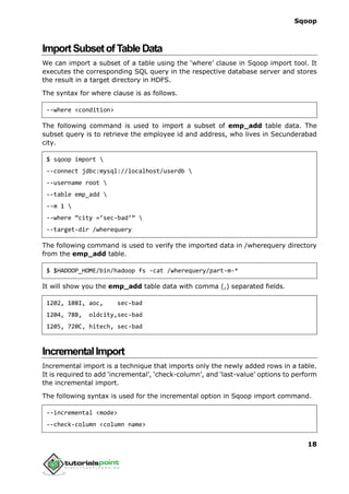 Sqoop tutorial | PDF