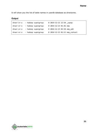 Sqoop tutorial | PDF