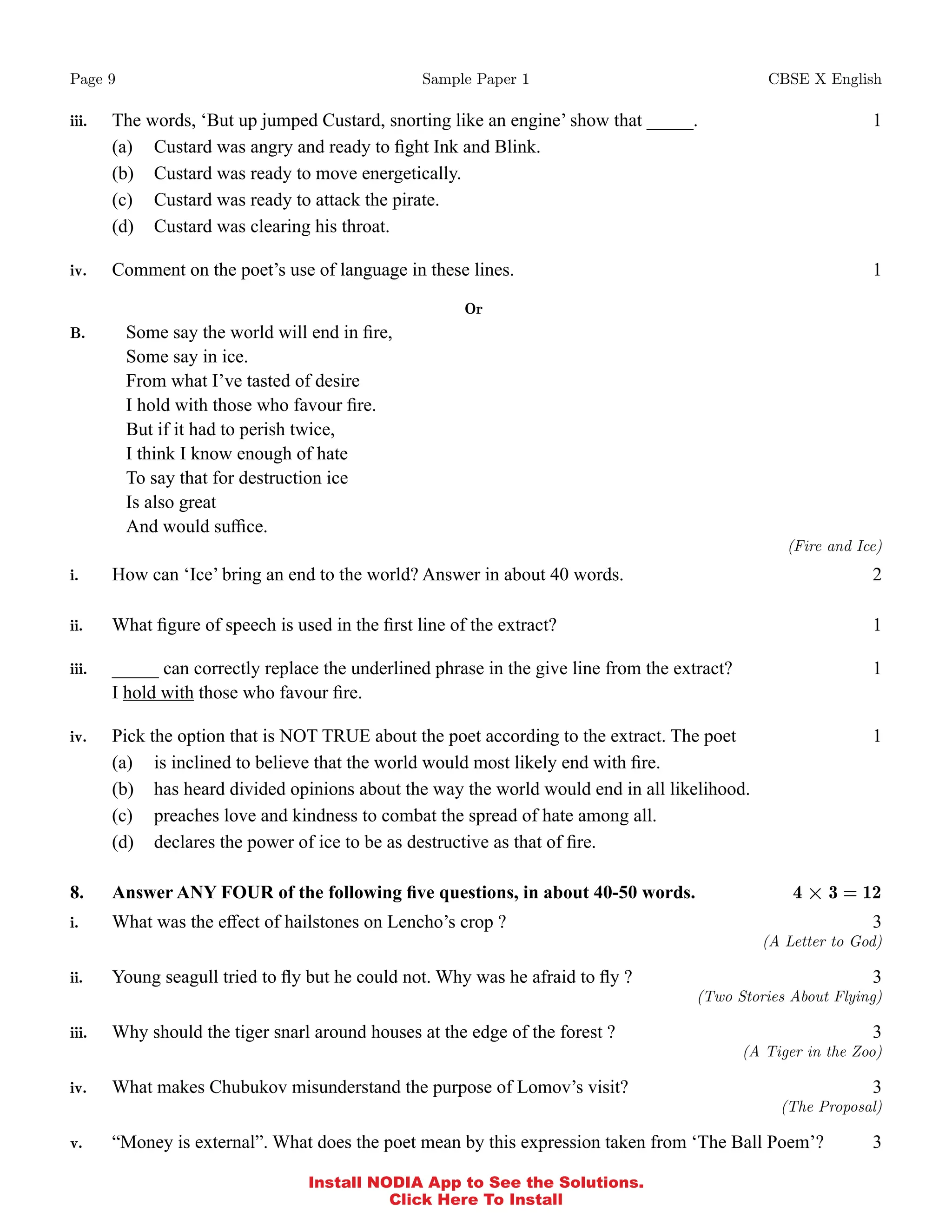 SQP 30 Sets English CBSE 10 sample paper | PDF | Food Industry | Industries