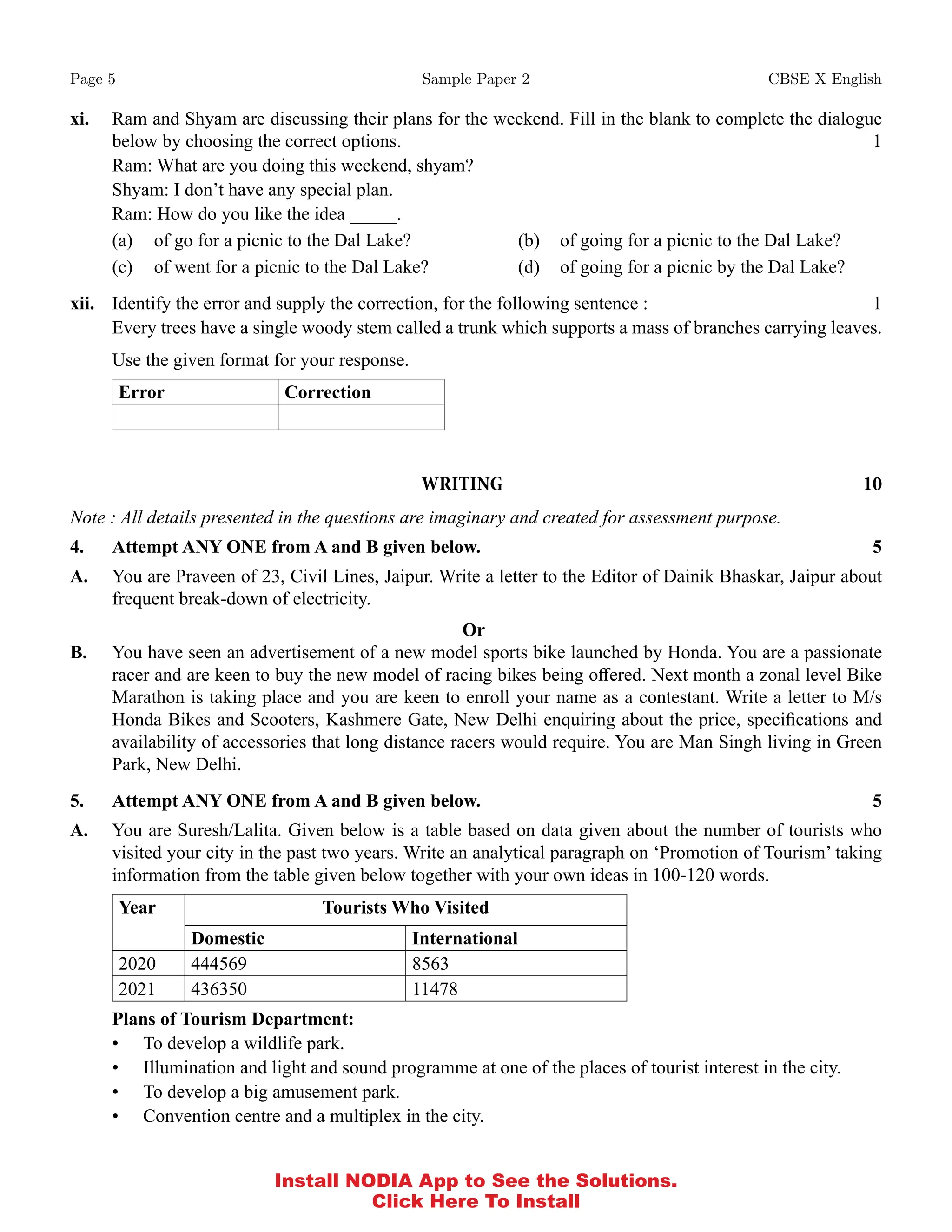 SQP 30 Sets English CBSE 10 sample paper | PDF