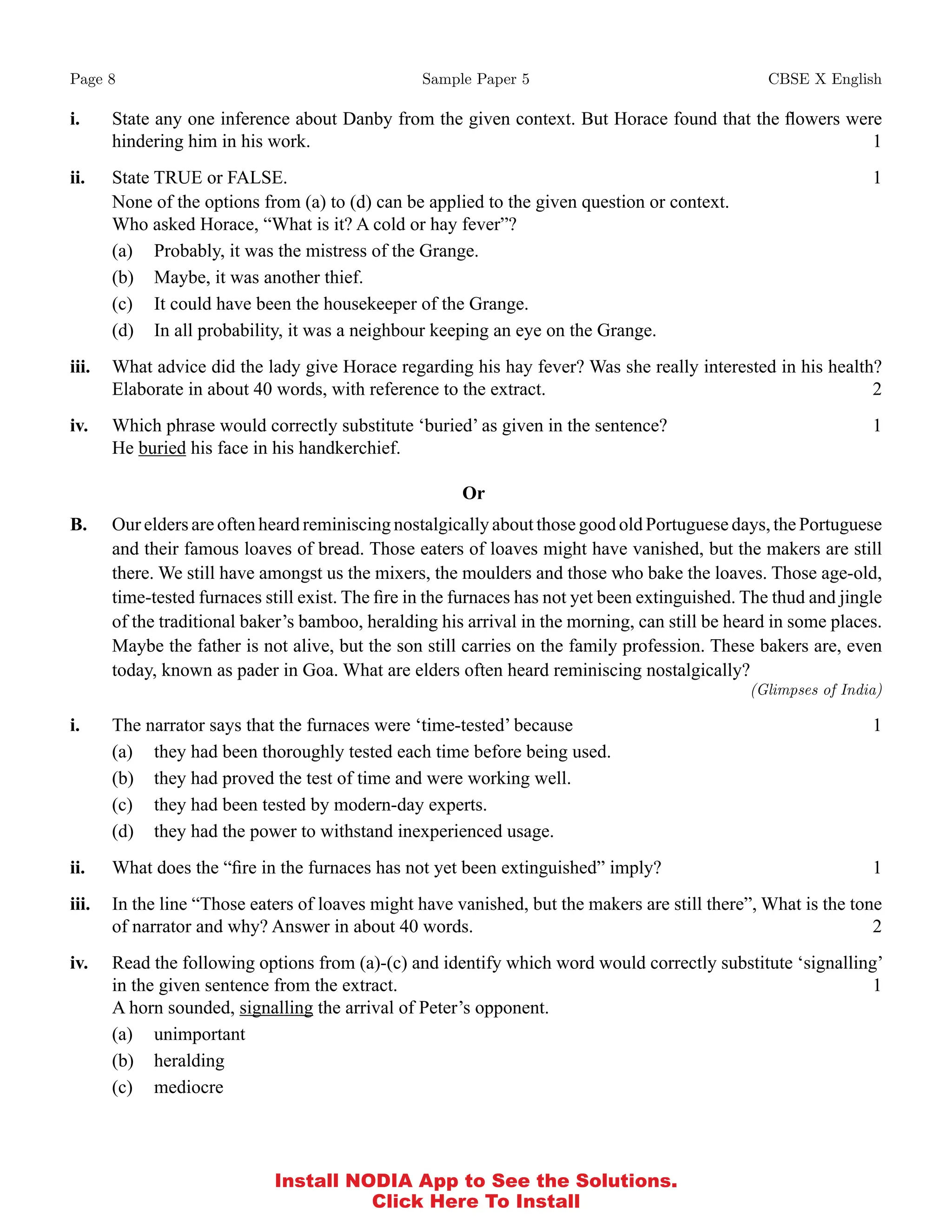 SQP 30 Sets English CBSE 10 sample paper | PDF