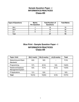 CBSE Sample Paper IP | PDF