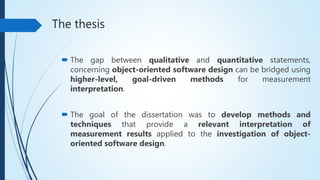 Measurement and Quality in Object-Oriented Design | PPT