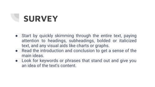 Estrategia de lectura SQRRR - inglés ppt | PDF