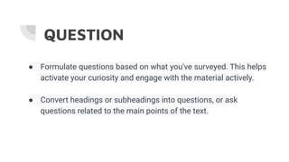 Estrategia de lectura SQRRR - inglés ppt | PDF