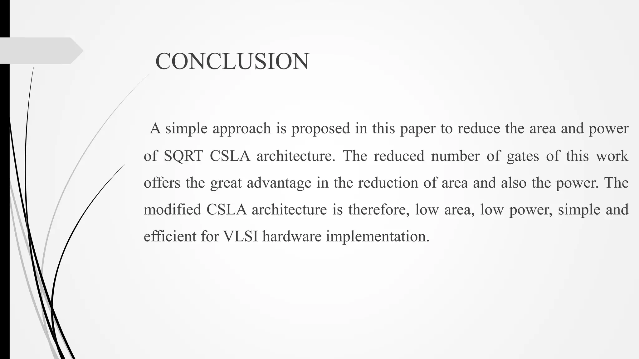 implementation and comparision of effective area efficient architecture for CSLA | PPTX