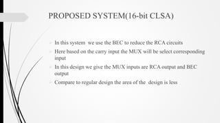 implementation and comparision of effective area efficient architecture ...