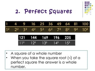 Sq rts and perft sqs | PPT | Games and Puzzles | Hobbies & Interests