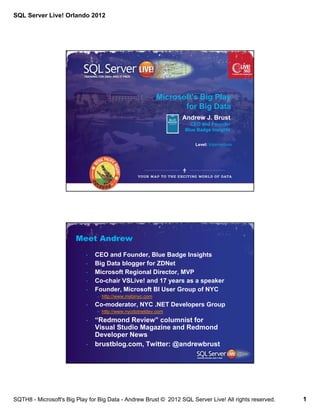 Microsoft's Big Play for Big Data | PDF | Cloud Computing | Internet