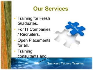Squad infotech: Software testing training center | PPT