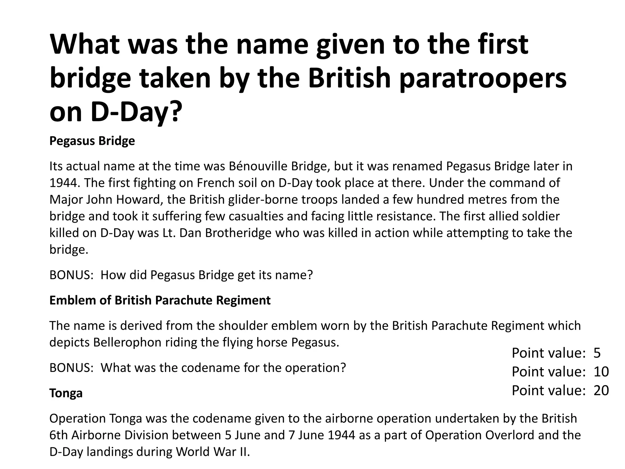 Squadron D-Day Quiz - with no transition effects | PPTX