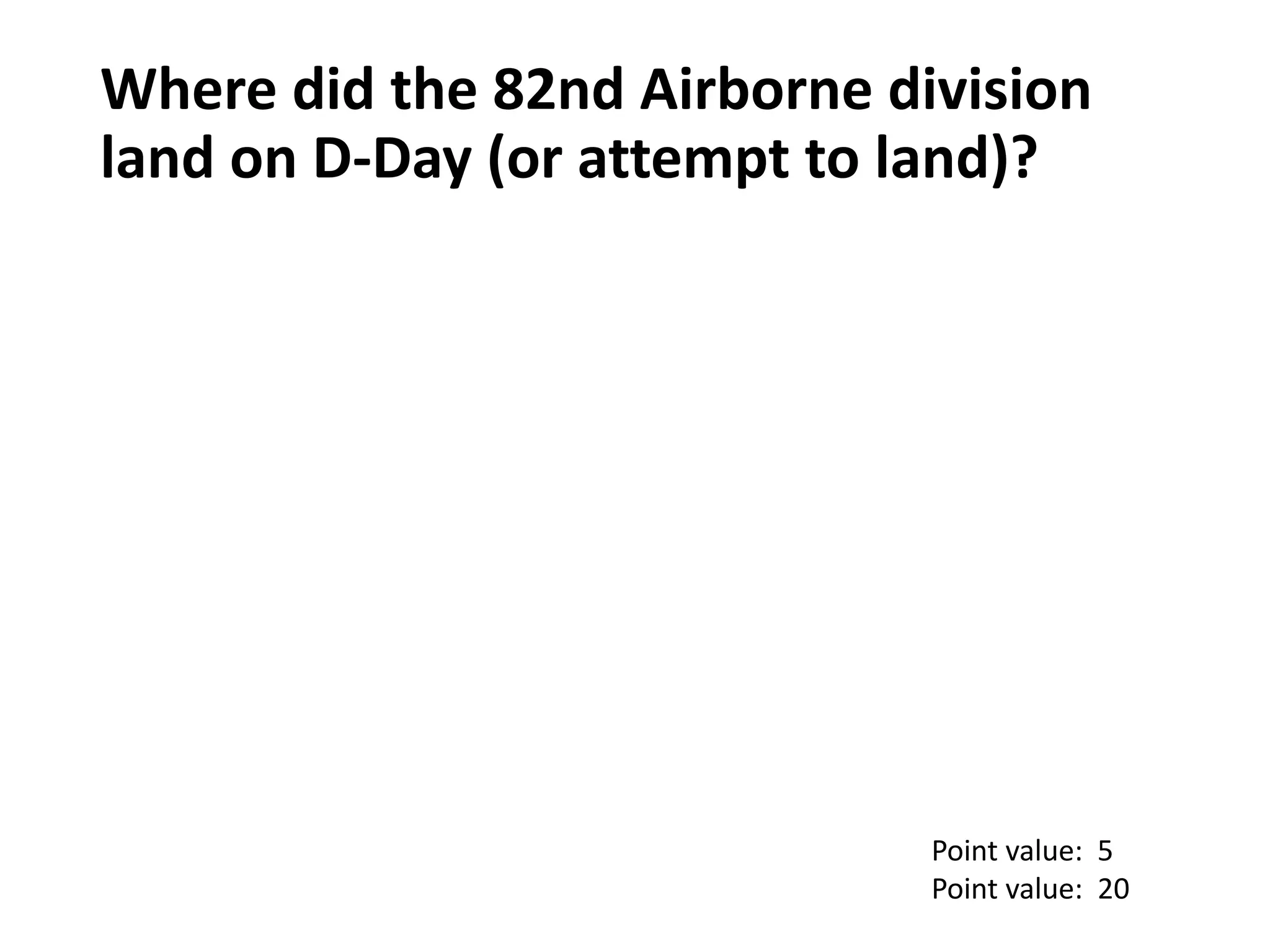 Squadron D-Day Quiz - with no transition effects | PPTX