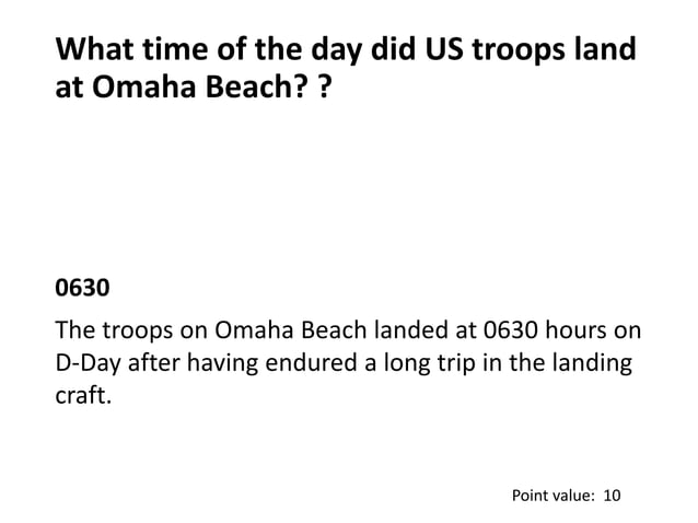 Squadron D-Day Quiz - with no transition effects | PPTX