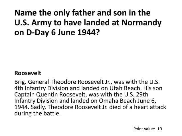 Squadron D-Day Quiz - with no transition effects | PPTX