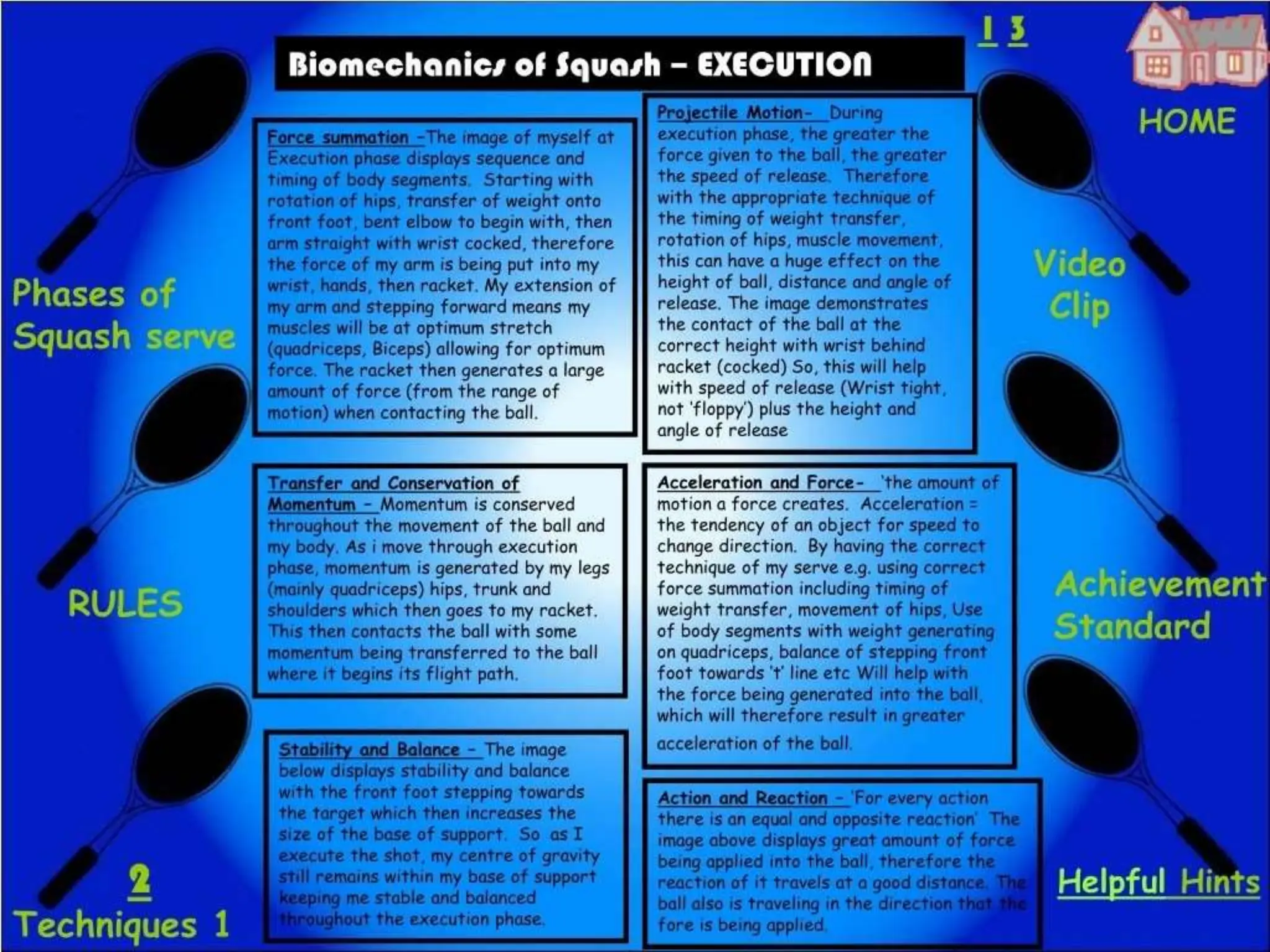 squash game rules and slides in power point | PPTX
