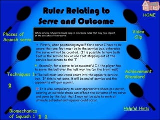 squash game rules and slides in power point | PPTX